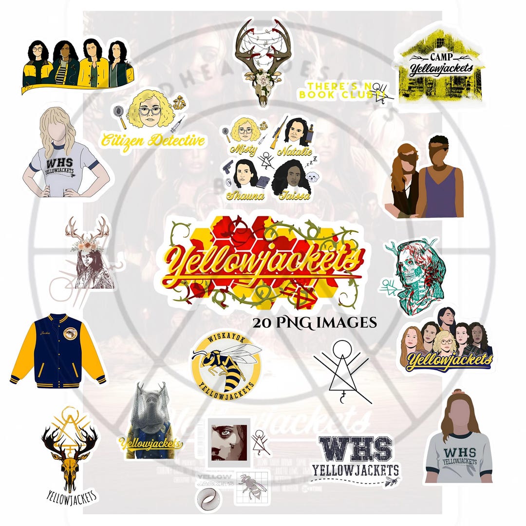 Yellow Jackets 20 PNG Digital Images, Instant Download, TV Show, Yellow ...