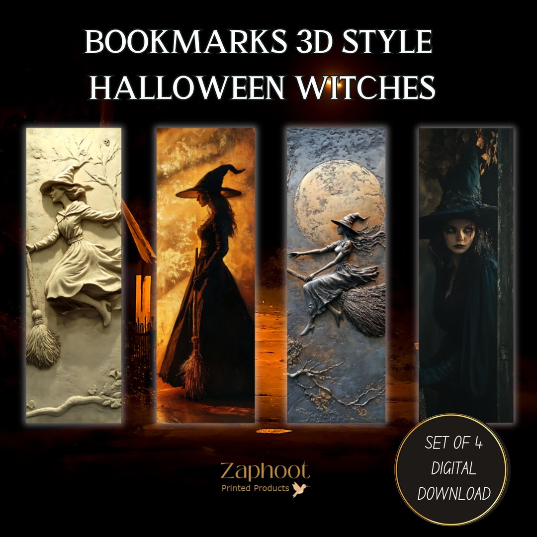 Halloween Bookmark a Gothic Witch: Season Reading List (printable ...