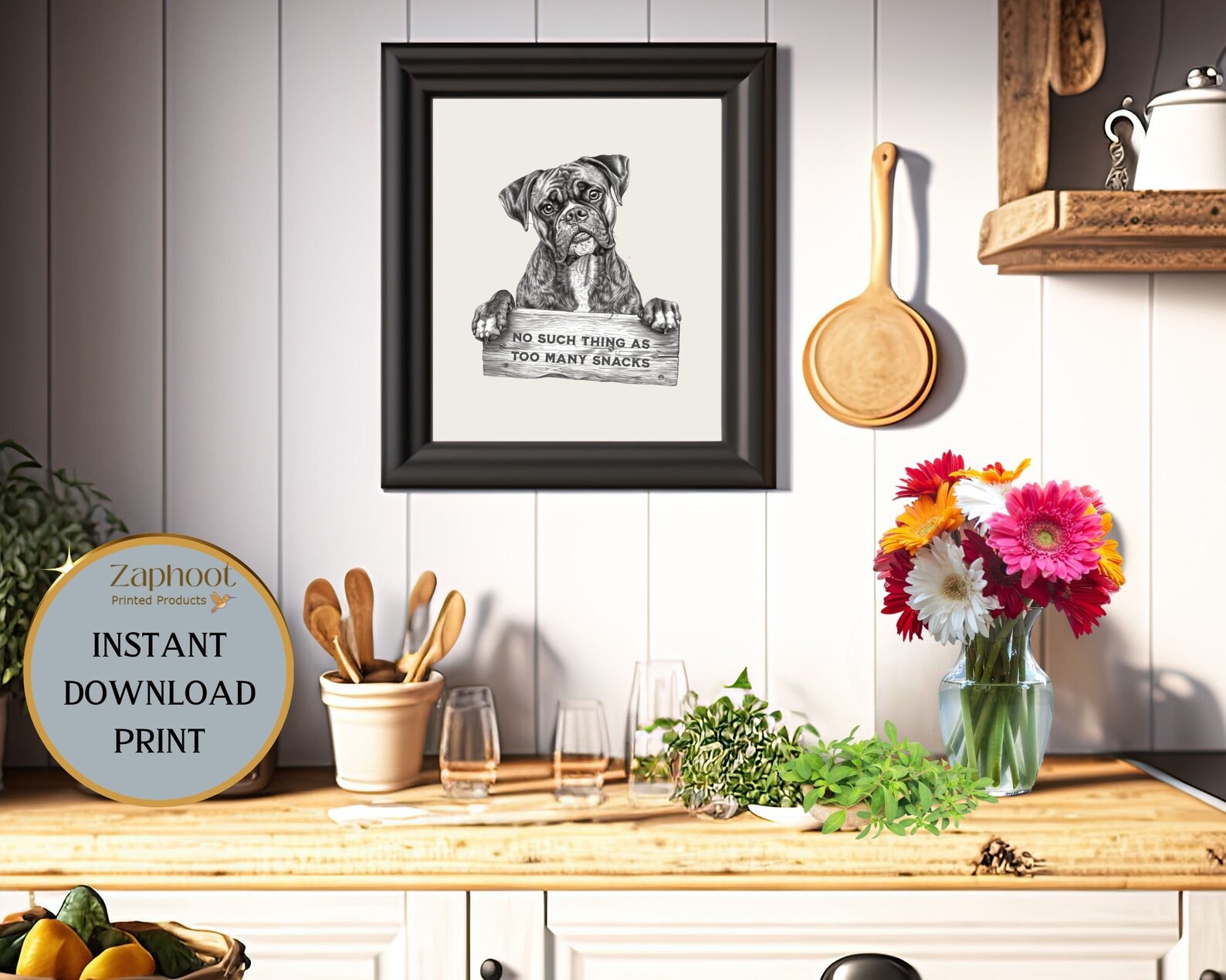 Boxer Dog Kitchen Print: Funny Dog Quote Art (digital Download) - Etsy