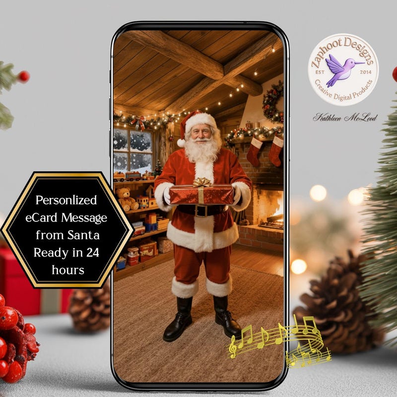 Talking Santa Card - Etsy