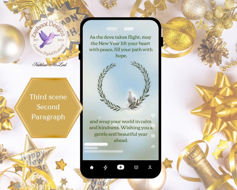 Peace Dove New Year Ecard 2026 Instant Download - Etsy