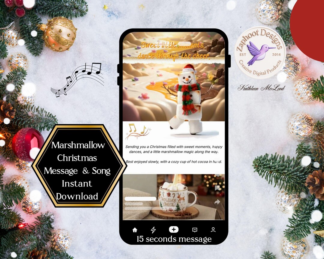 Dancing Marshmallow Christmas Ecard Cozy Hot Cocoa Holiday Video ...