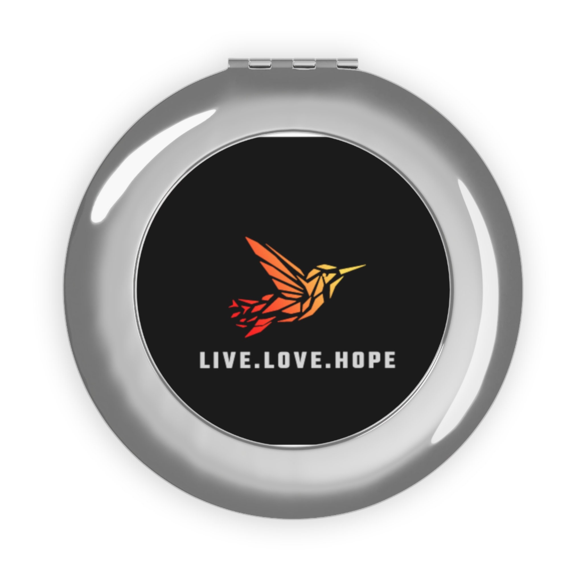 Live.love.hope Logo Black and Silver Personal Size Compact Makeup Dual ...