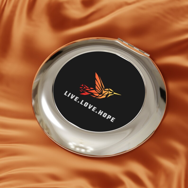 Live.love.hope Logo Black and Silver Personal Size Compact Makeup Dual ...