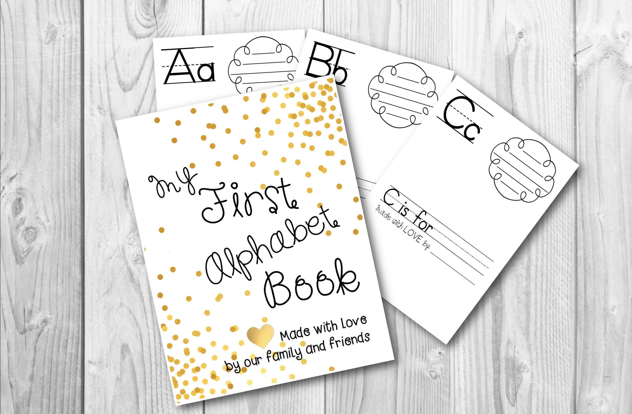 Baby's First ABC Book, Printable ABC Book, Baby's First Alphabet Book ...
