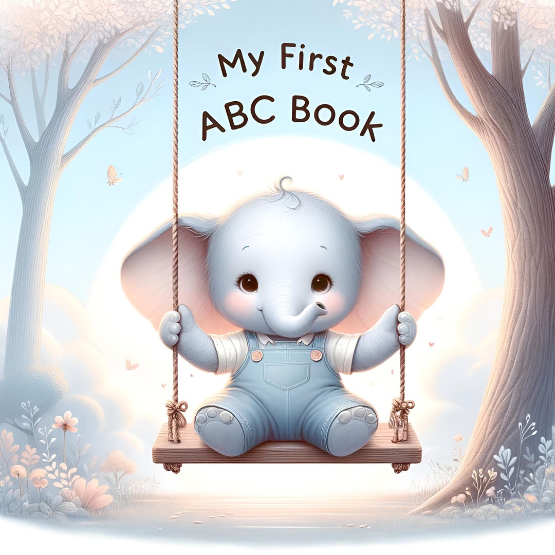 Baby's First ABC Book, Printable ABC Book, Baby Shower, Baby Elephant ...