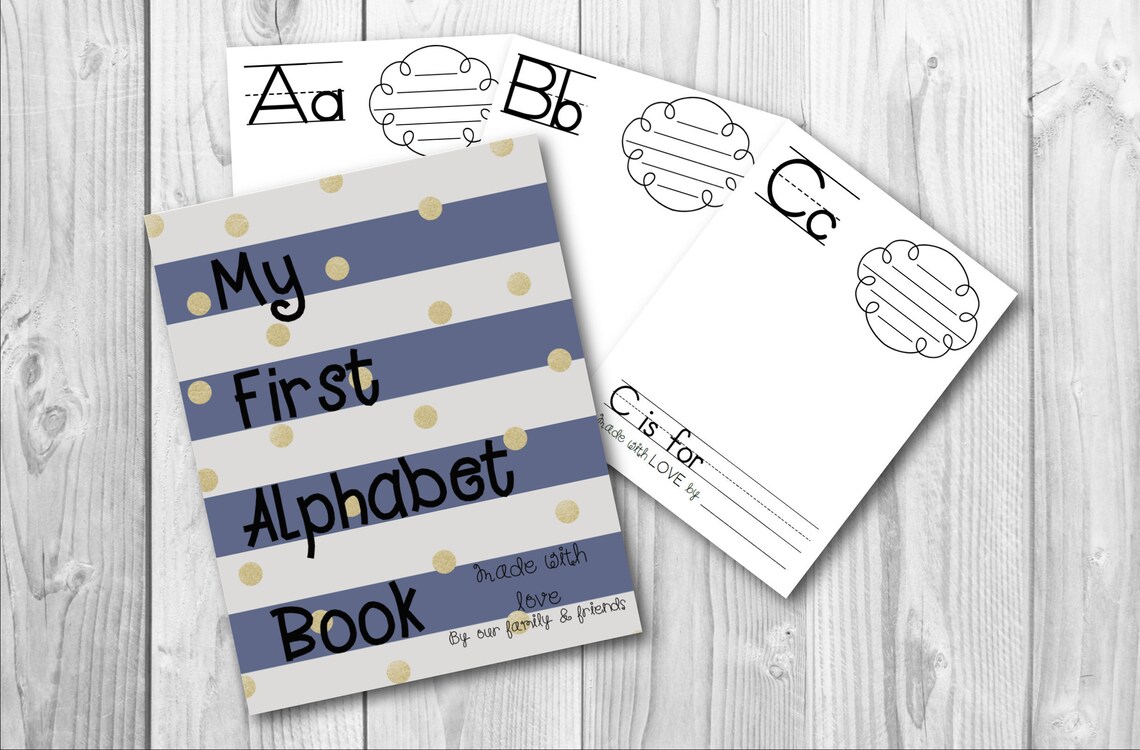 Baby's First ABC Book, Printable ABC Book, Baby's First Alphabet Book ...