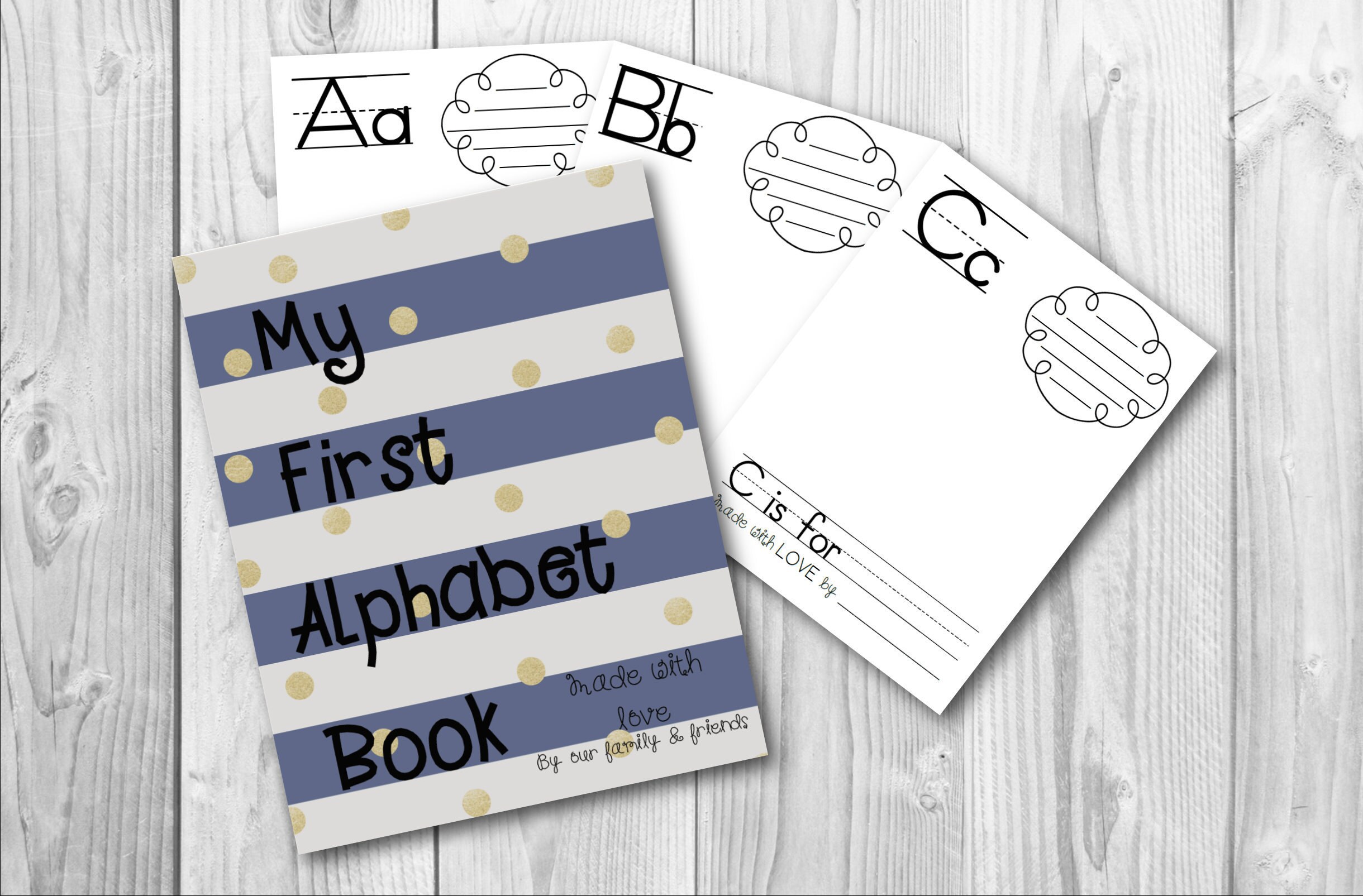Baby's First ABC Book, Printable ABC Book, Baby's First Alphabet Book ...