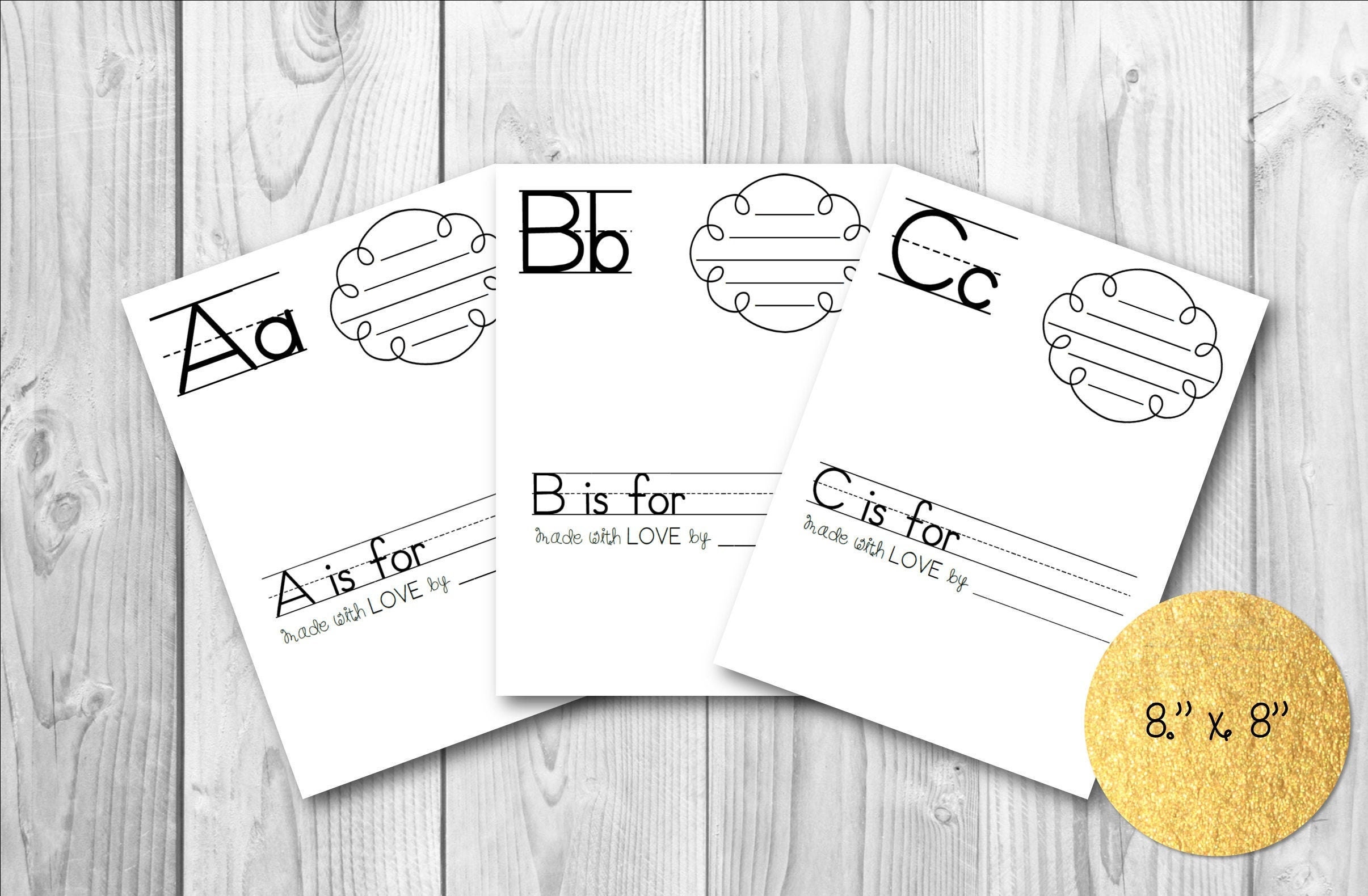Baby's First ABC Book, Printable ABC Book, Baby's First Alphabet Book ...