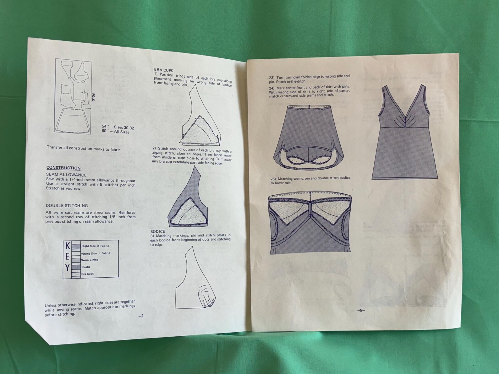 Vintage 1970's Sun and Swim Suit Pattern, Complete - Etsy