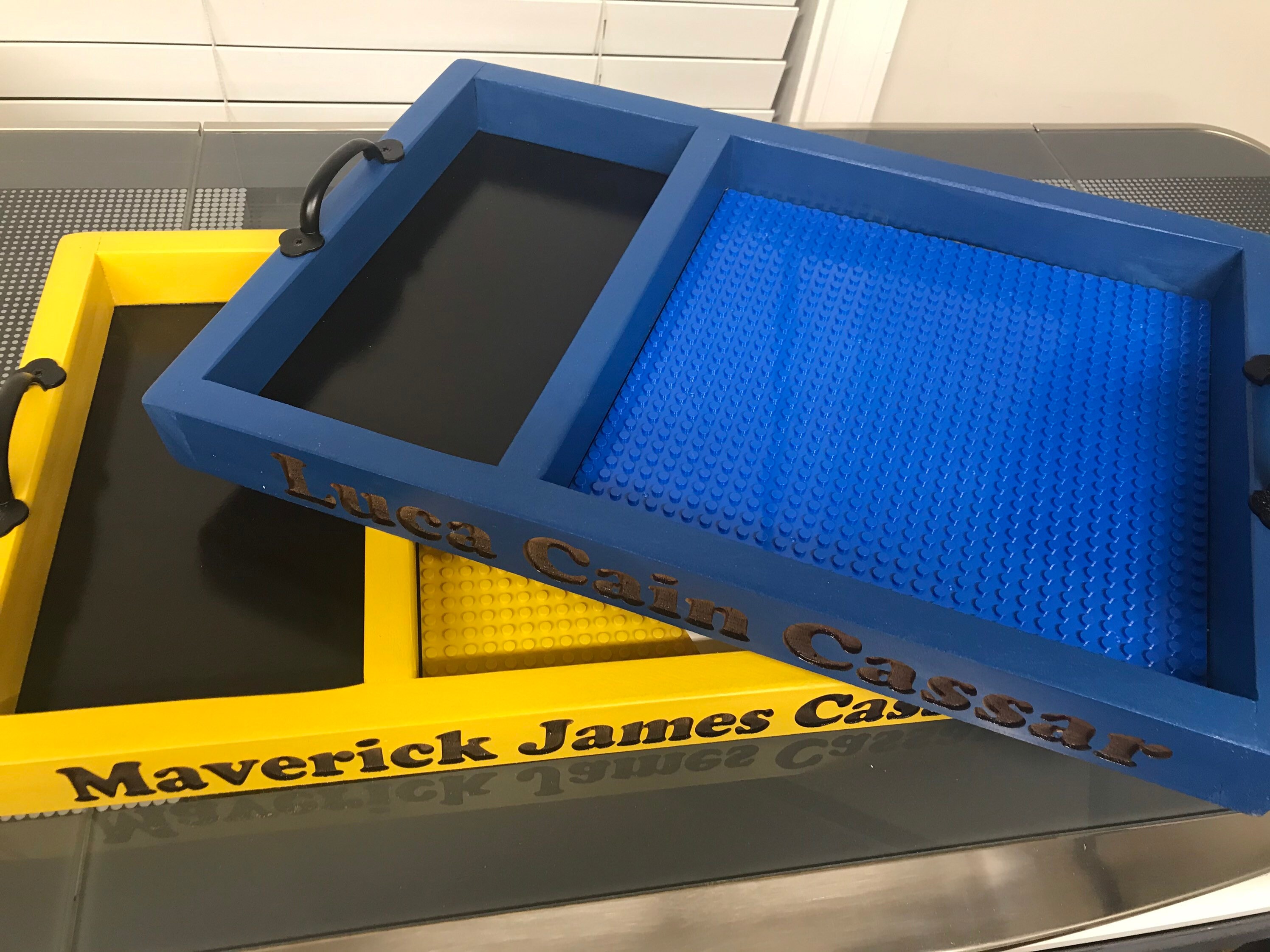 Building Block Tray W/side Tray and Chalk Board-handcrafted | Etsy