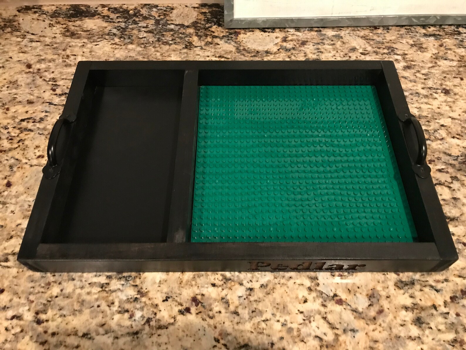 Building Block Tray W/side Tray and Chalk Board-handcrafted - Etsy