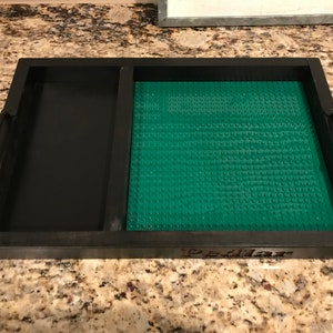 Building Block Tray W/side Tray and Chalk Board-handcrafted Wooden 16 X ...