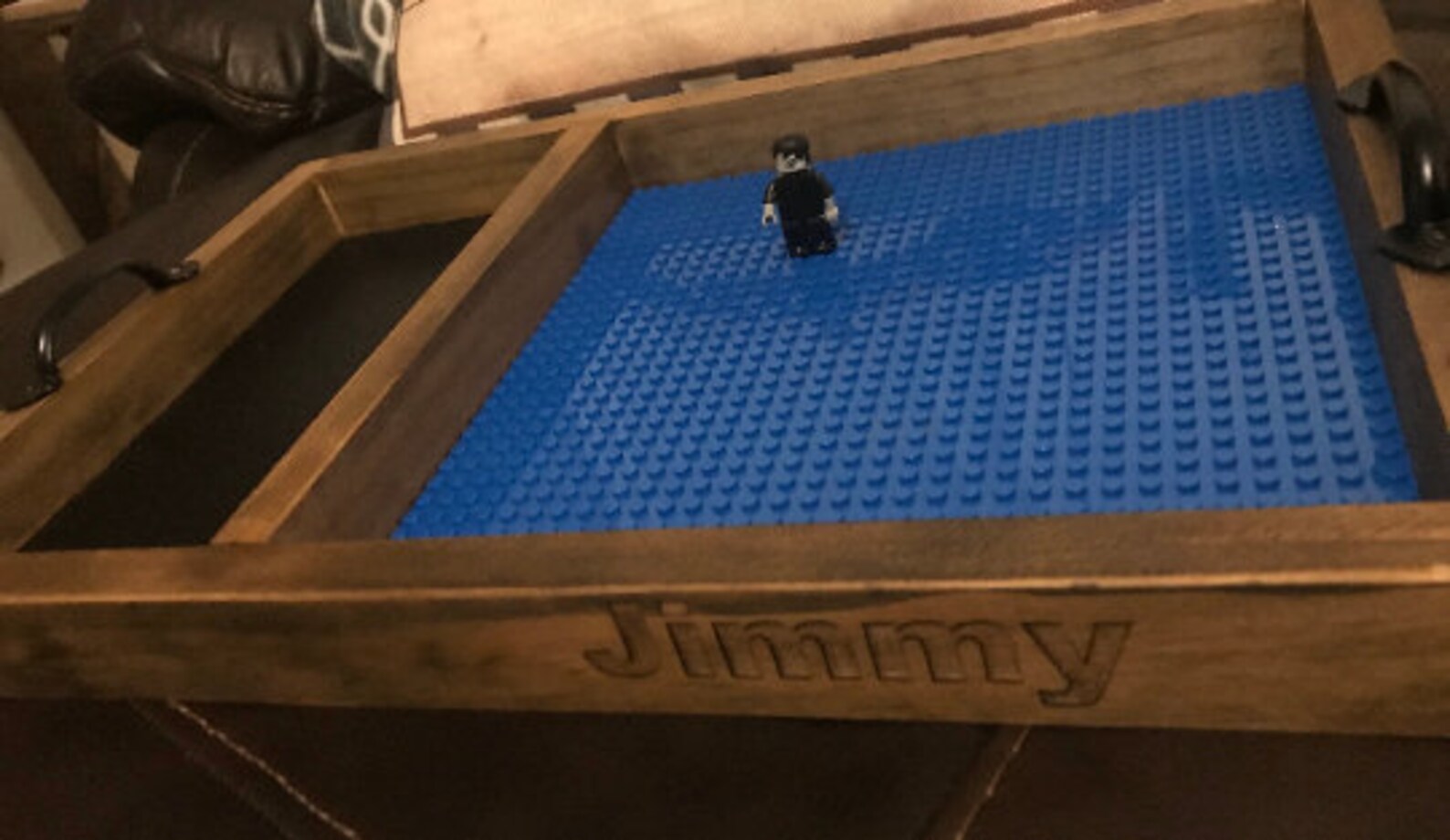 Building Block Tray W/side Tray and Chalk Board-handcrafted - Etsy