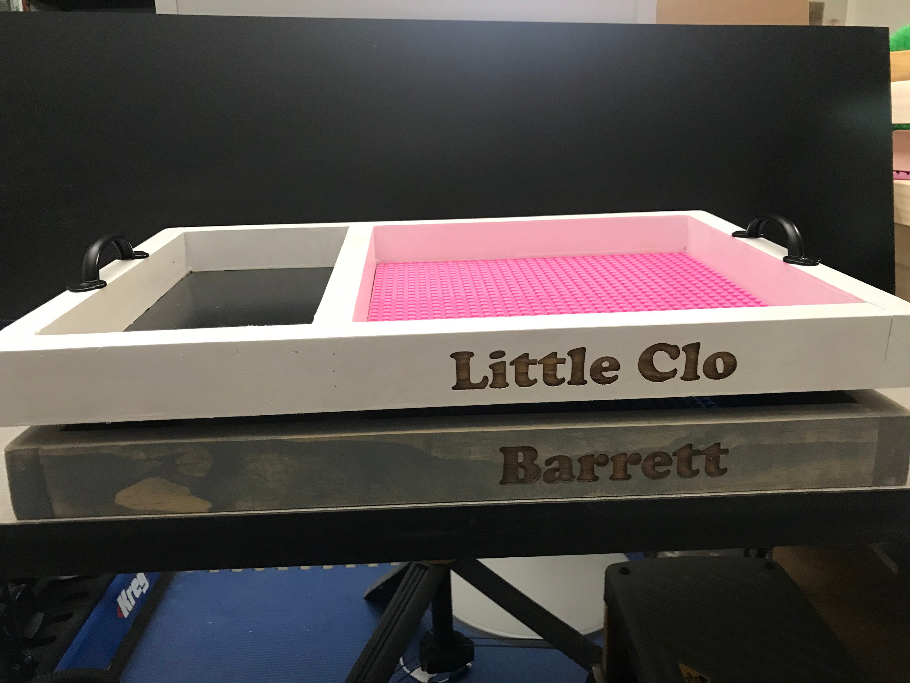 Building Block Tray W/side Tray and Chalk Board-handcrafted | Etsy Canada