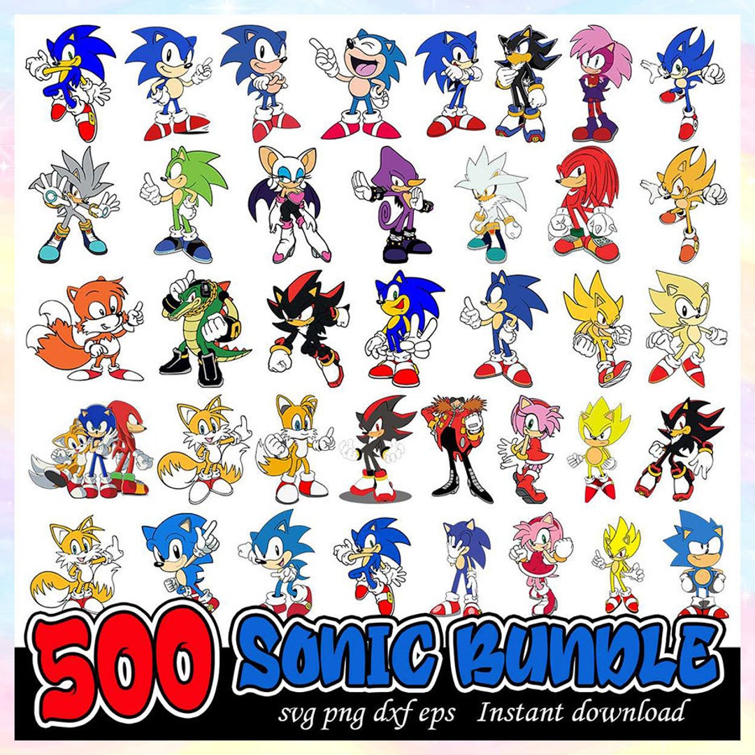 Sonic SVG, the Hedgehog SVG, Layered Sonic, Sonic Characters Png, Cut ...