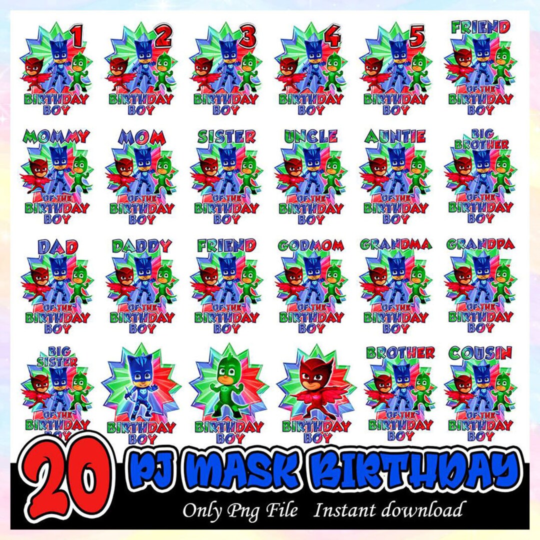 New Mask Birthday PNG Bundle, Mask Birthday Boy Png, Mask Movie Png ...