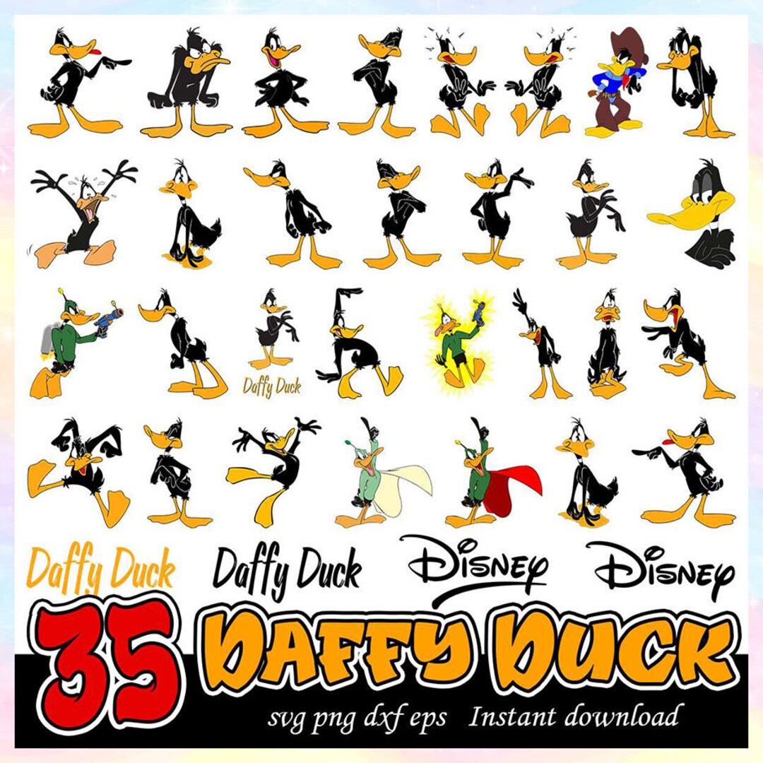 Daffy Duck Svg Bundle, Daffy Duck Png, Daffy Duck Cricut, Silhouette ...