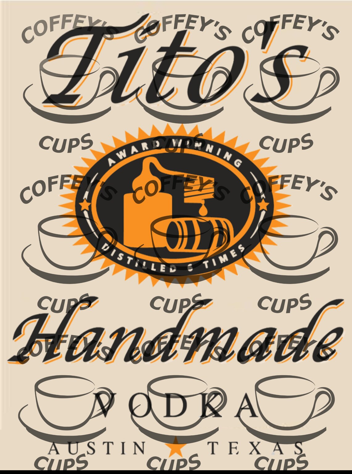 Tito's Vodka Label - Etsy