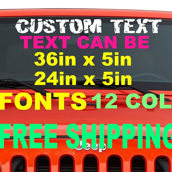 Jeep Windshield Name Decal - Etsy