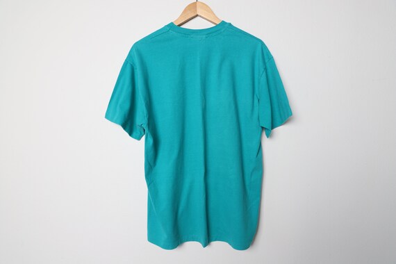 vintage BRIGHT turquoise blue thick soft 1980s 90s sh… - Gem