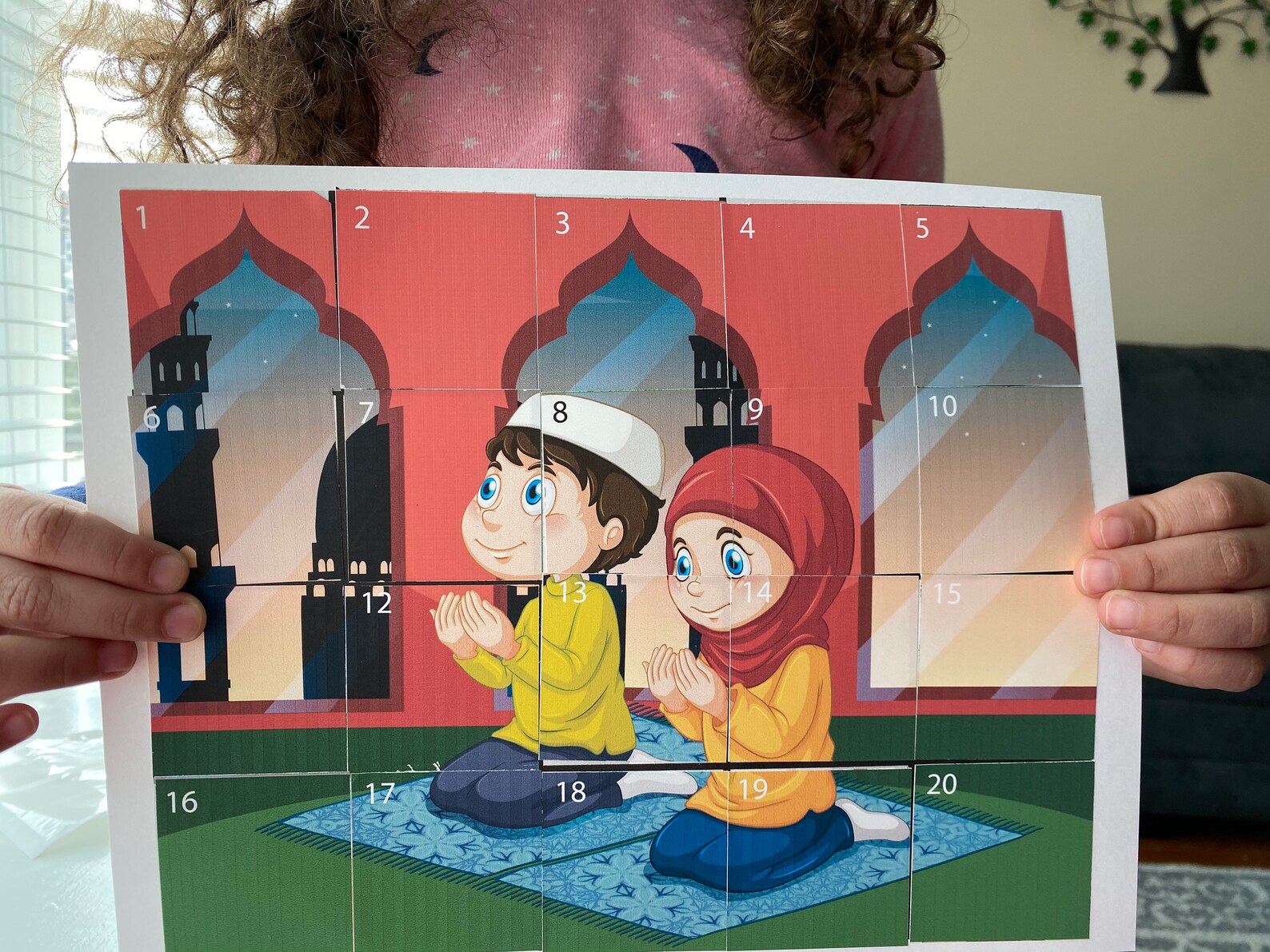 Two 8x10 Ramadan Sticker Puzzles for Kids Ramadan Themed - Etsy