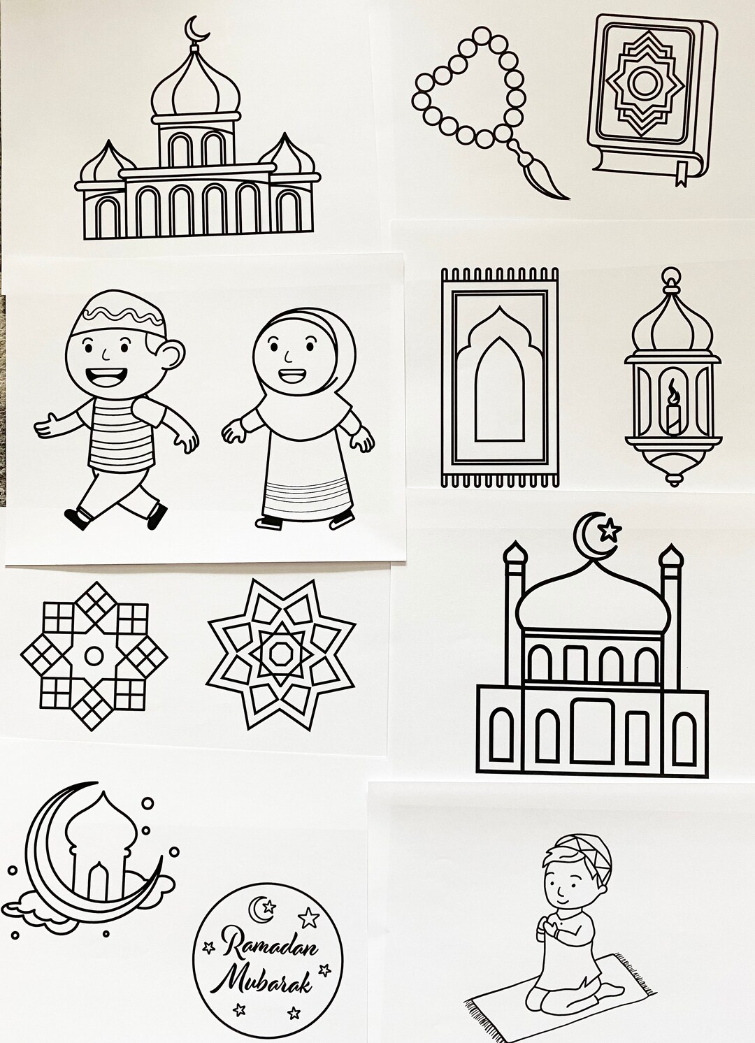 Ramadan Kids Coloring Pages Bundle | 8 Coloring Pages - Etsy