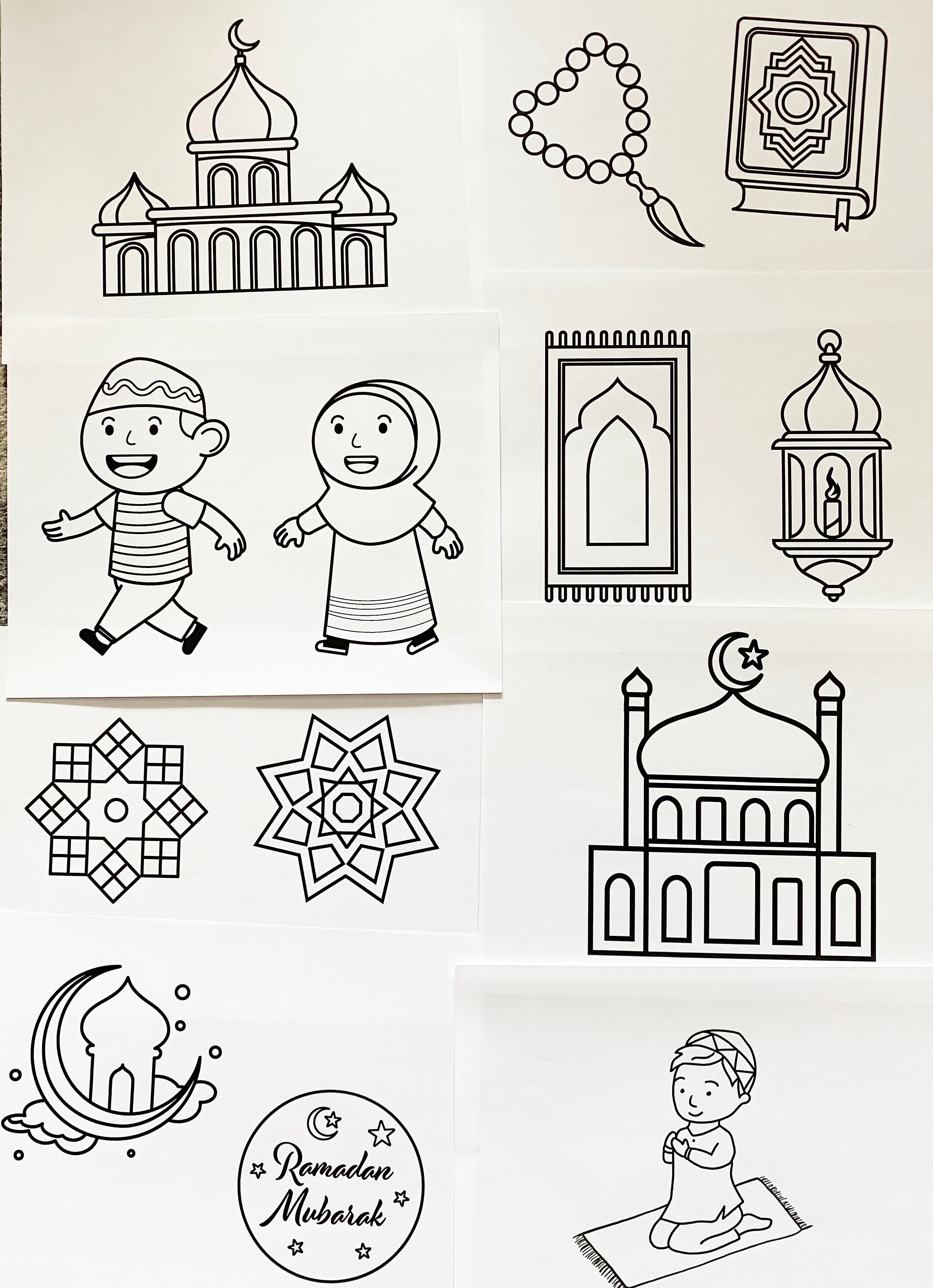 Ramadan Kids Coloring Pages Bundle 8 Coloring Pages - Etsy