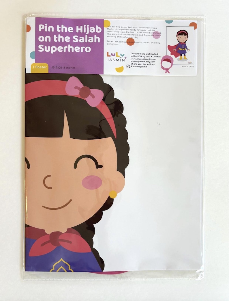 Pin the Hijab on the Salah Superhero Poster (girl) - Etsy