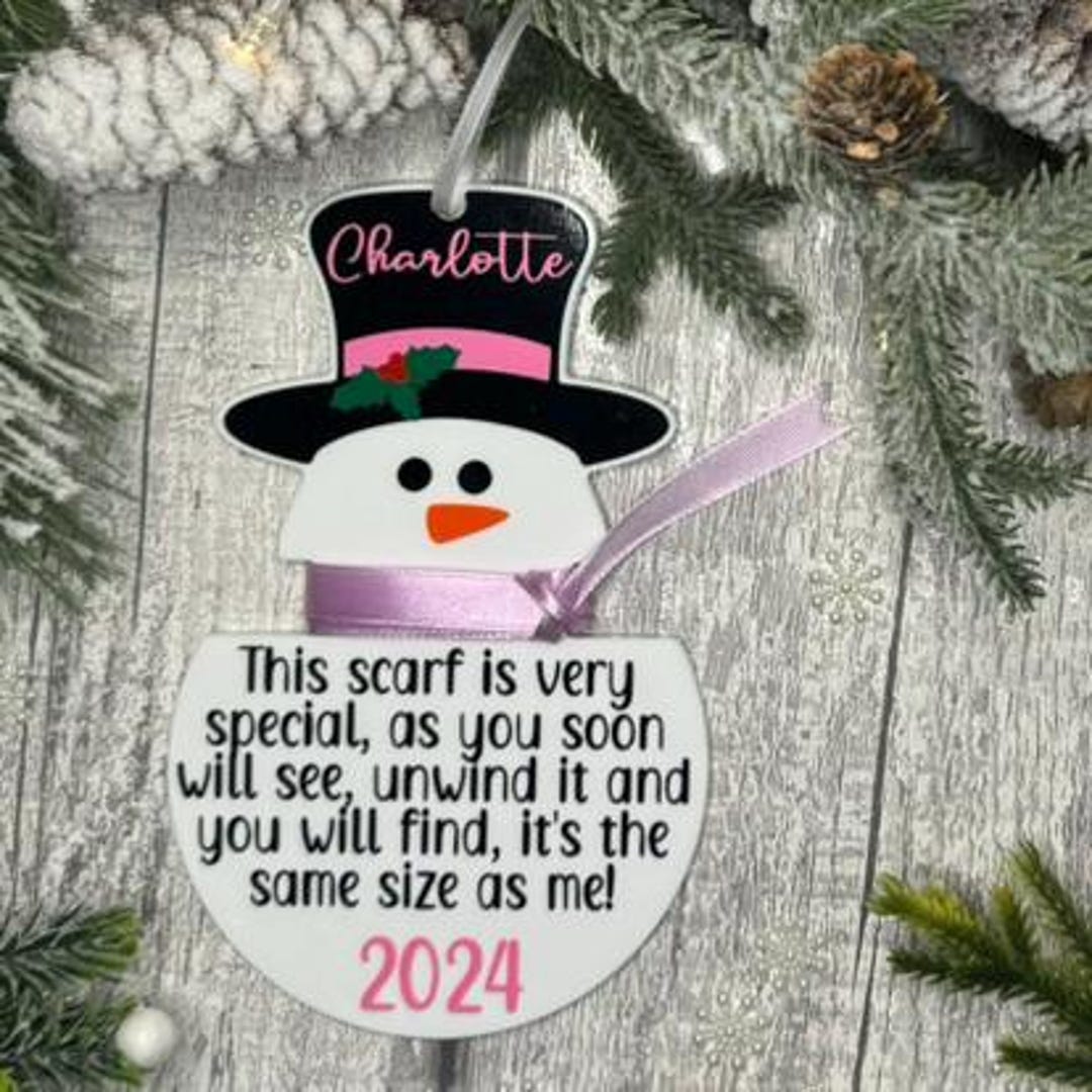 Personalised Childs Height Keepsake Christmas Decoration Festive ...