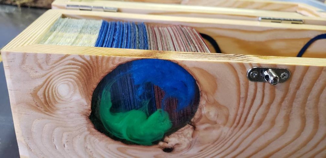 MTG Simic Deck Box (7 Standard or 4 Commander) Green & Blue Glowing ...