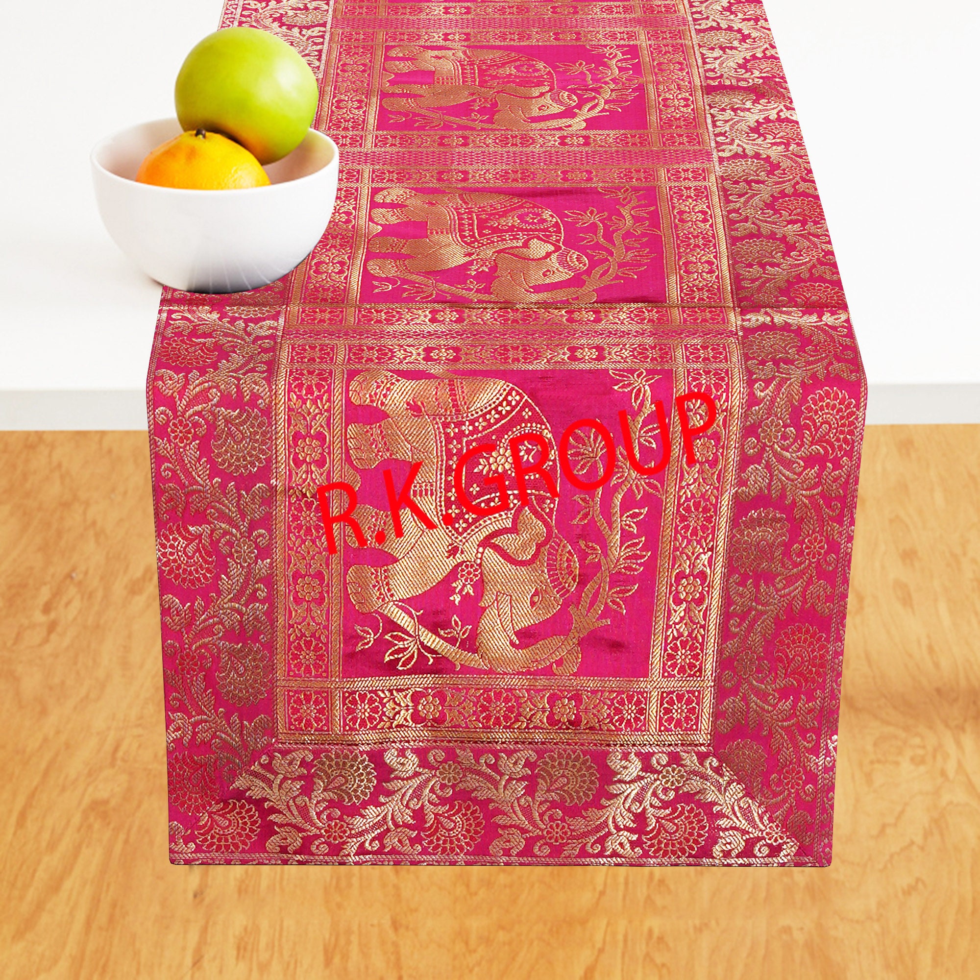 Indian Handmade Silk Table Runner Tableware Multi Color - Etsy