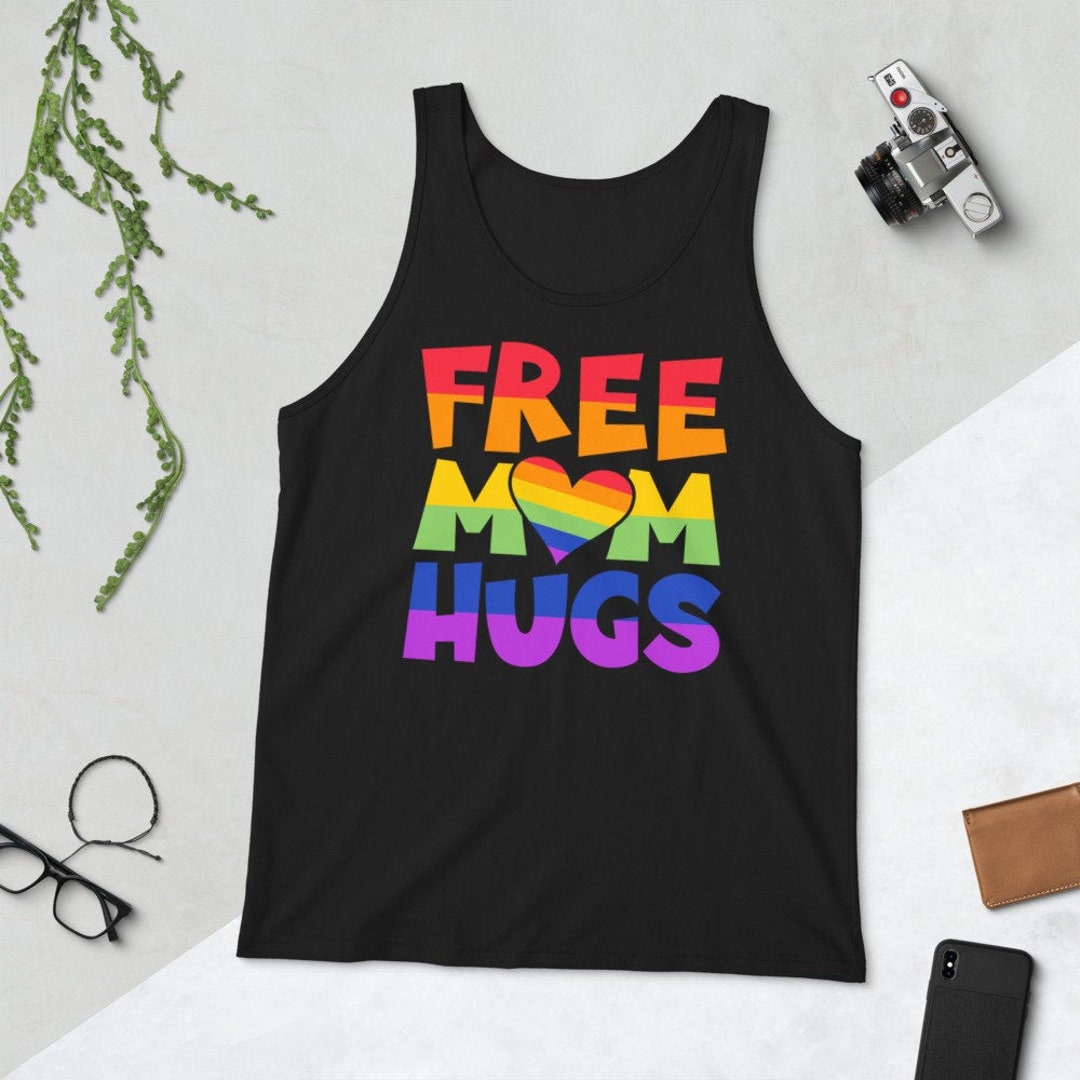 Free Mom Hugs Tank Top, Free Mom Hugs LGBT Tank, Mom Hugs Rainbow Top ...