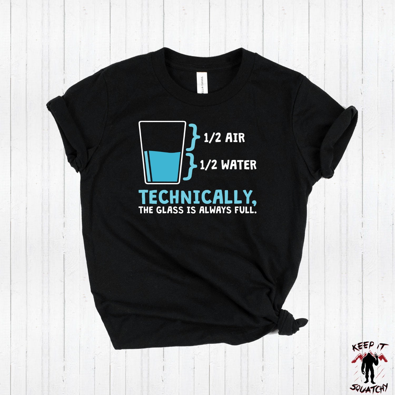 Technically the Glass is Full Shirt, Science Nerd Shirt, Glass Half ...