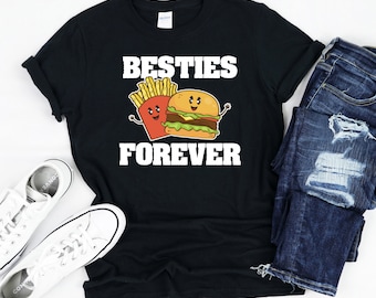Burger and Fries Best Friends Shirt - Etsy