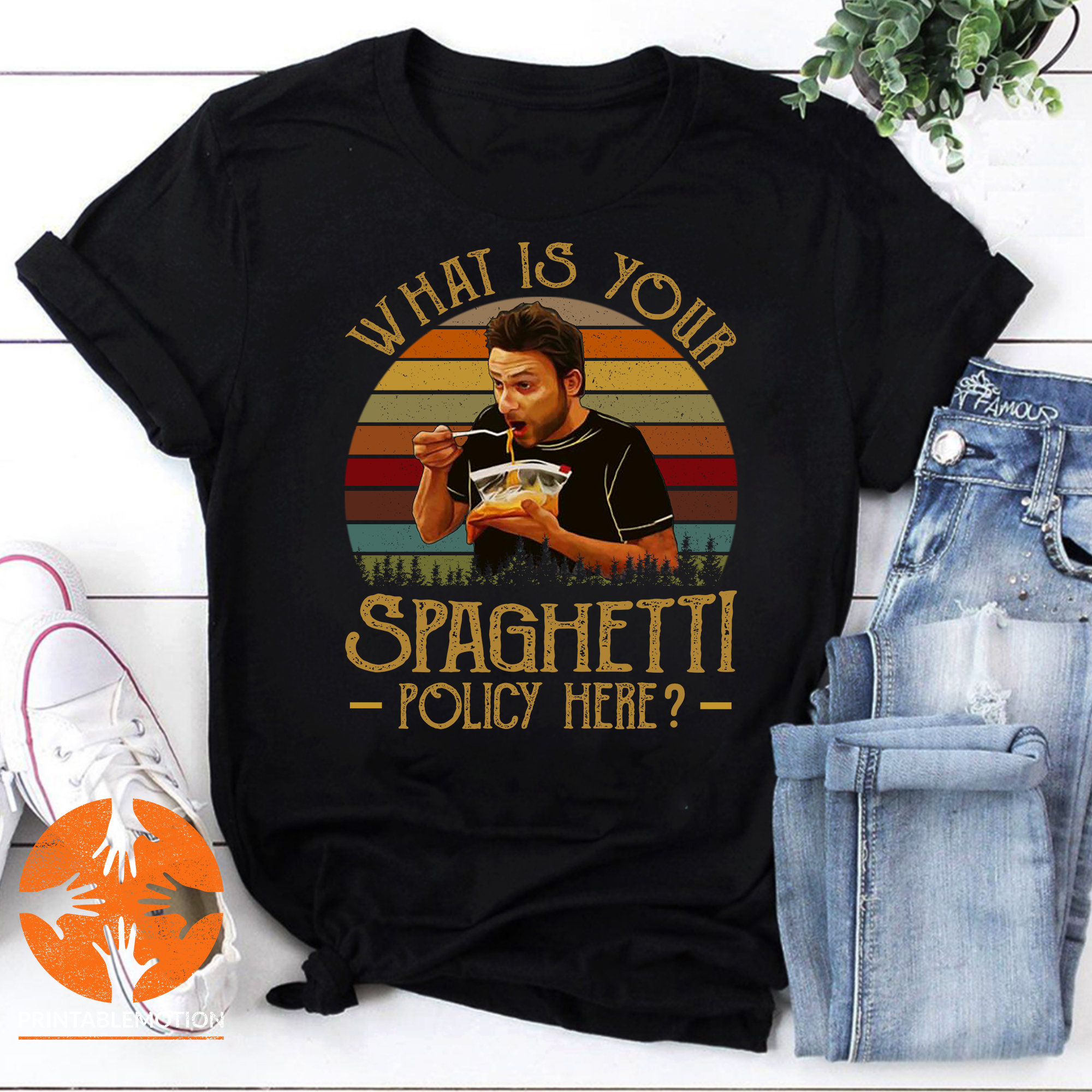 What is Your Spaghetti Policy Here Vintage T-shirt, It's Always Sunny ...