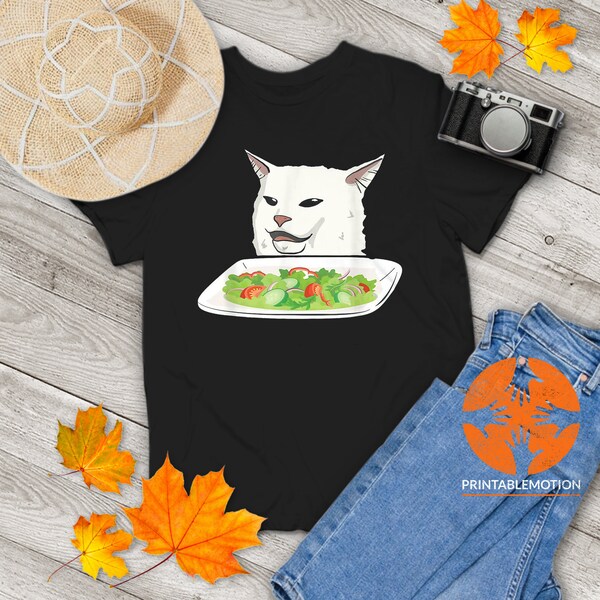 Cat at Table Meme - Etsy