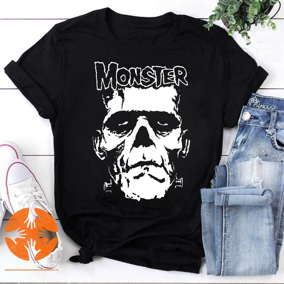 The Monster Skull Frankenstein Unisex Vintage T-shirt, Frankenstein ...