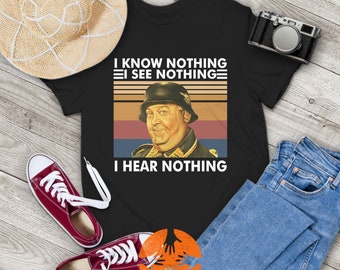 Sergeant Schultz I Know Nothing I See Nothing Vintage T-shirt | Etsy