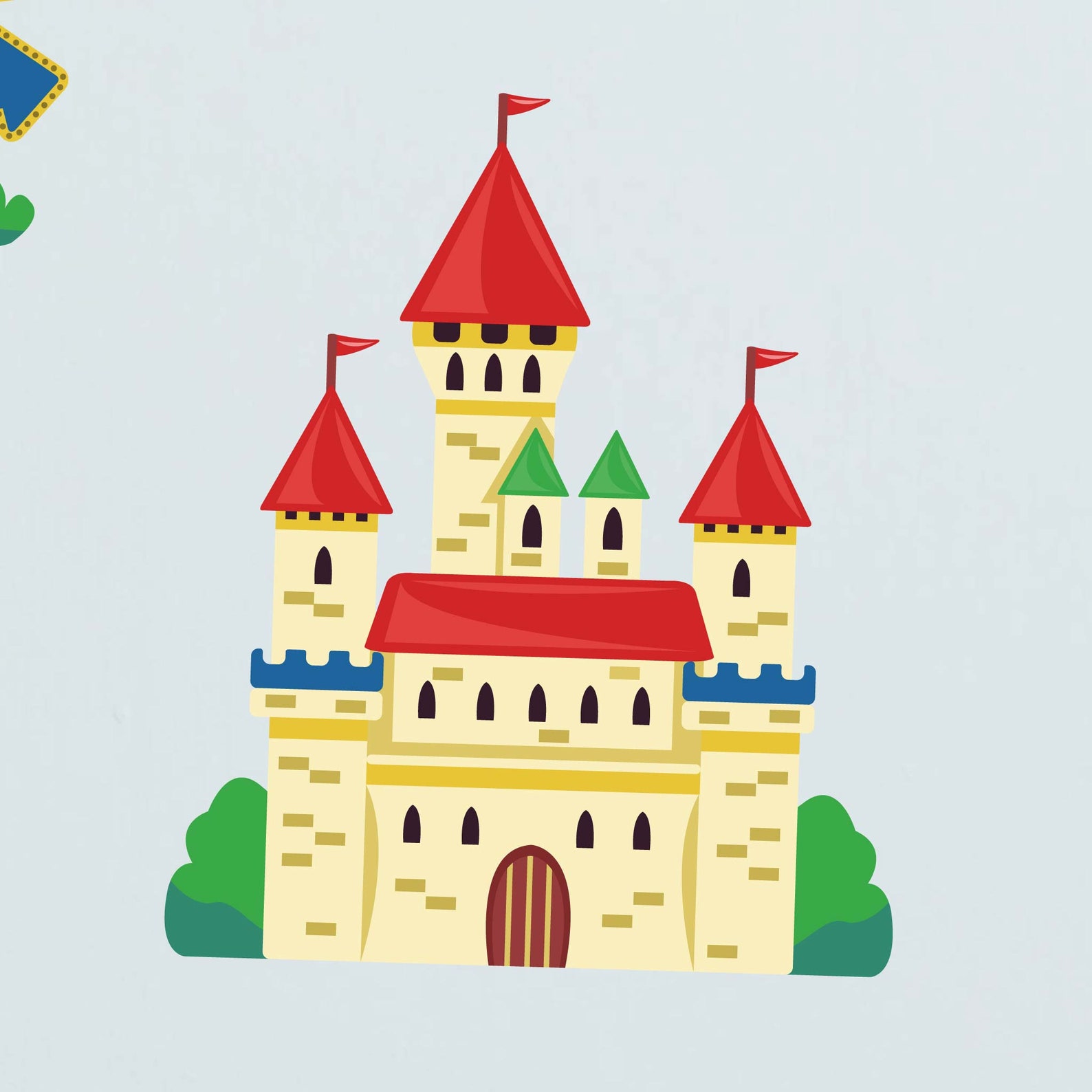 Amusement Theme Park Removable Fabric Wall Stickers / Decals With ...