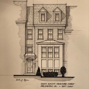 Custom Hand Drawn Architectural House Portrait - Etsy