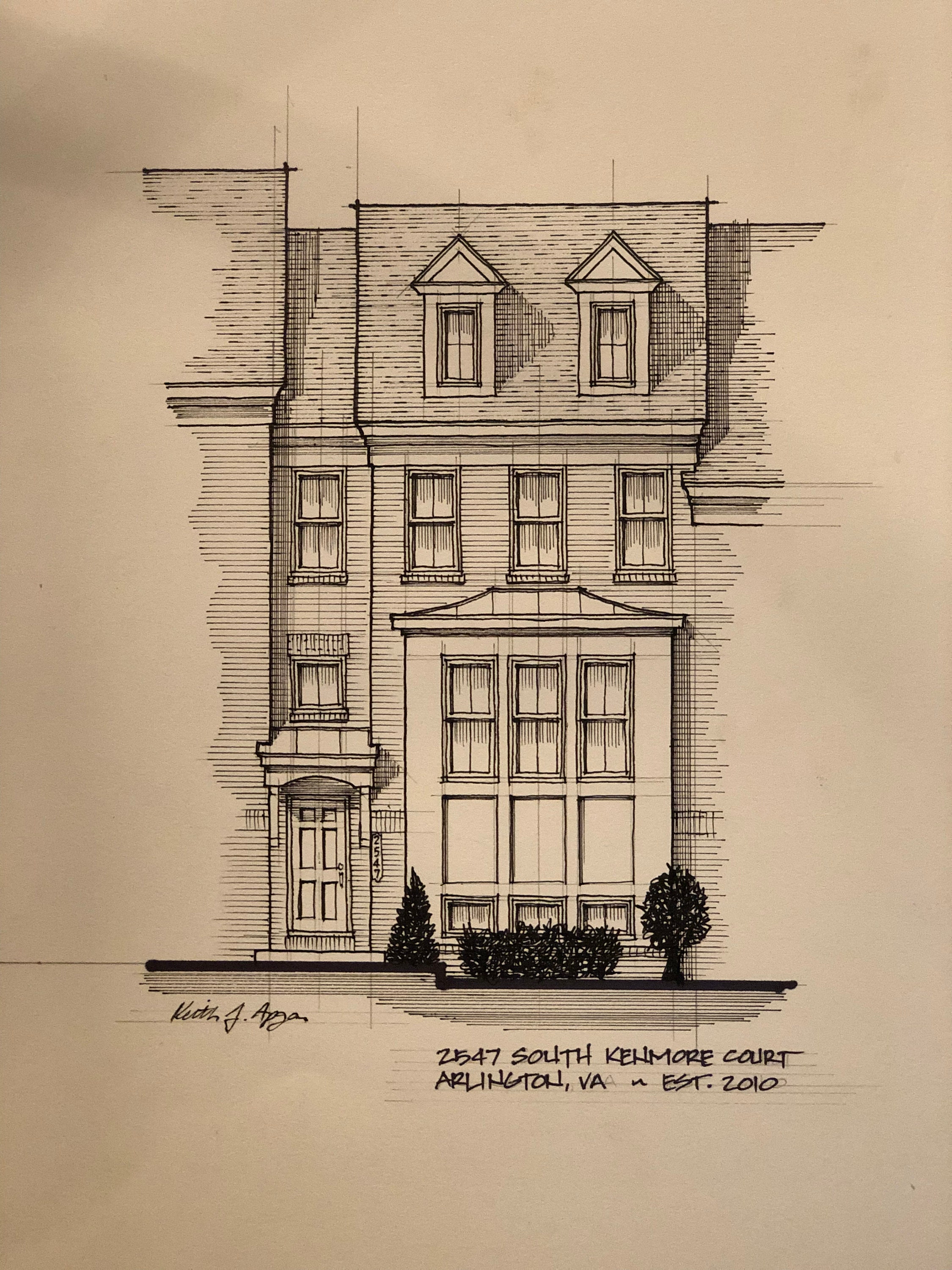 Custom Hand Drawn Architectural House Portrait - Etsy