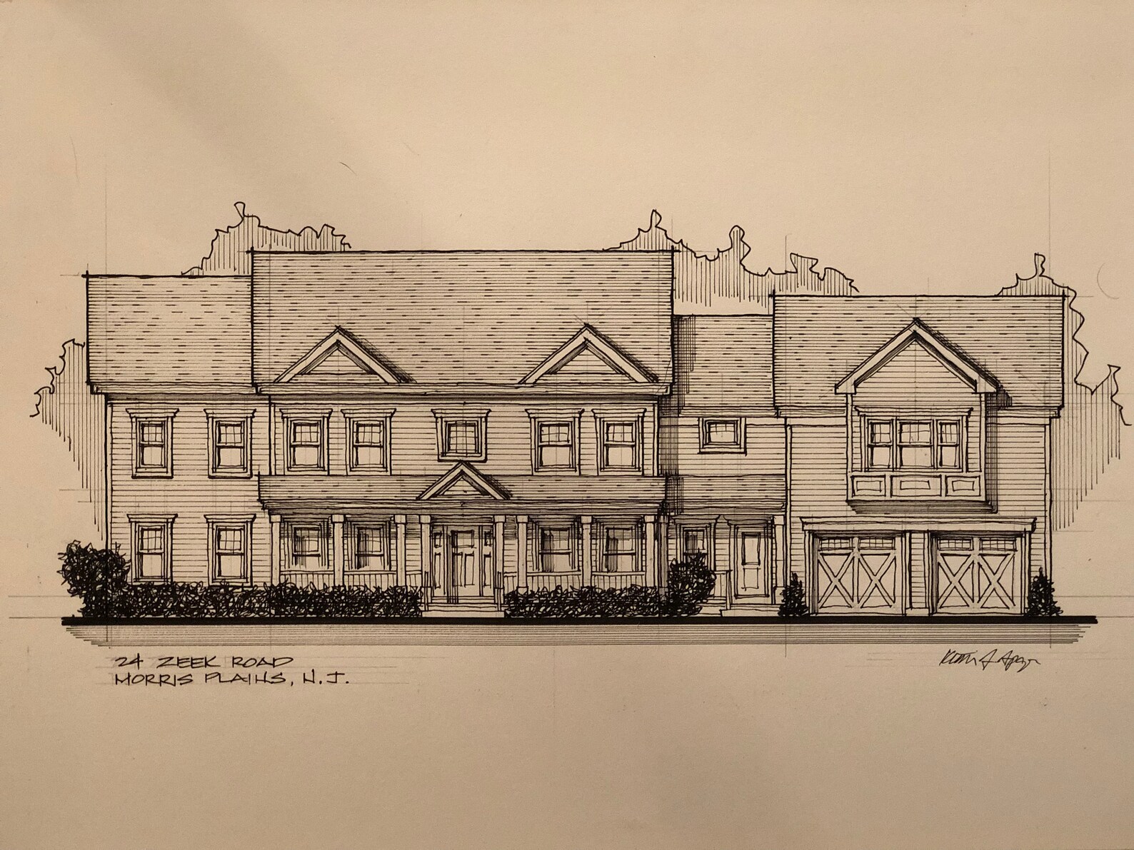 Custom Hand Drawn Architectural House Portrait - Etsy