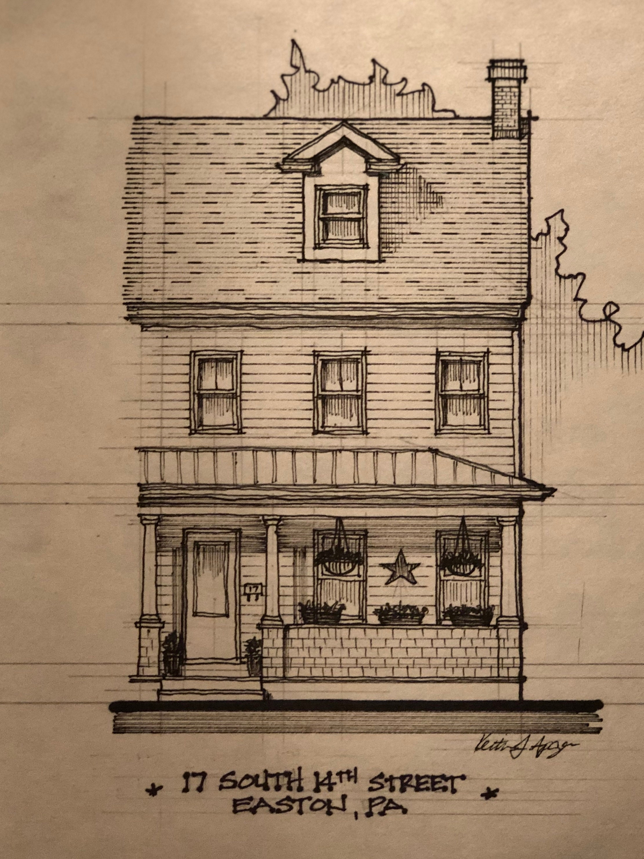 Custom Hand Drawn Architectural House Portrait - Etsy