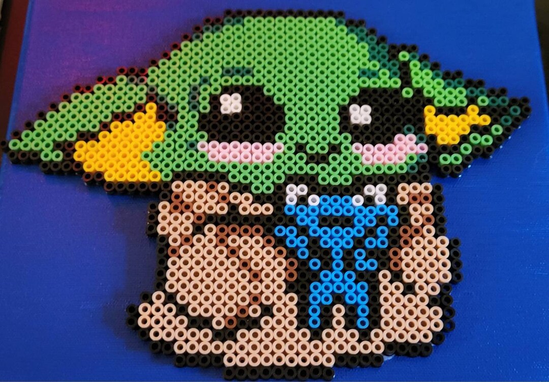 8 X 10 Baby Grogu Yoda Star Wars Perler Art - Etsy