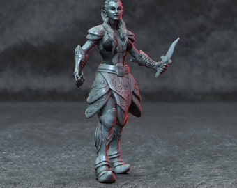 Female Drow Miniature - Etsy