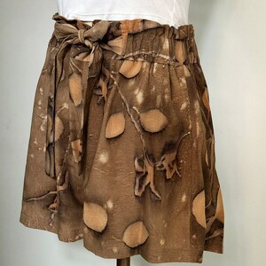 Women's Shorts Natural Dye , Eco Print on Cotton With Eucalyptus Leave ...