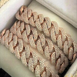 22mm Width Hip Hop Miami 79.34TCW Colorless Moissanite Luxury Custom ...