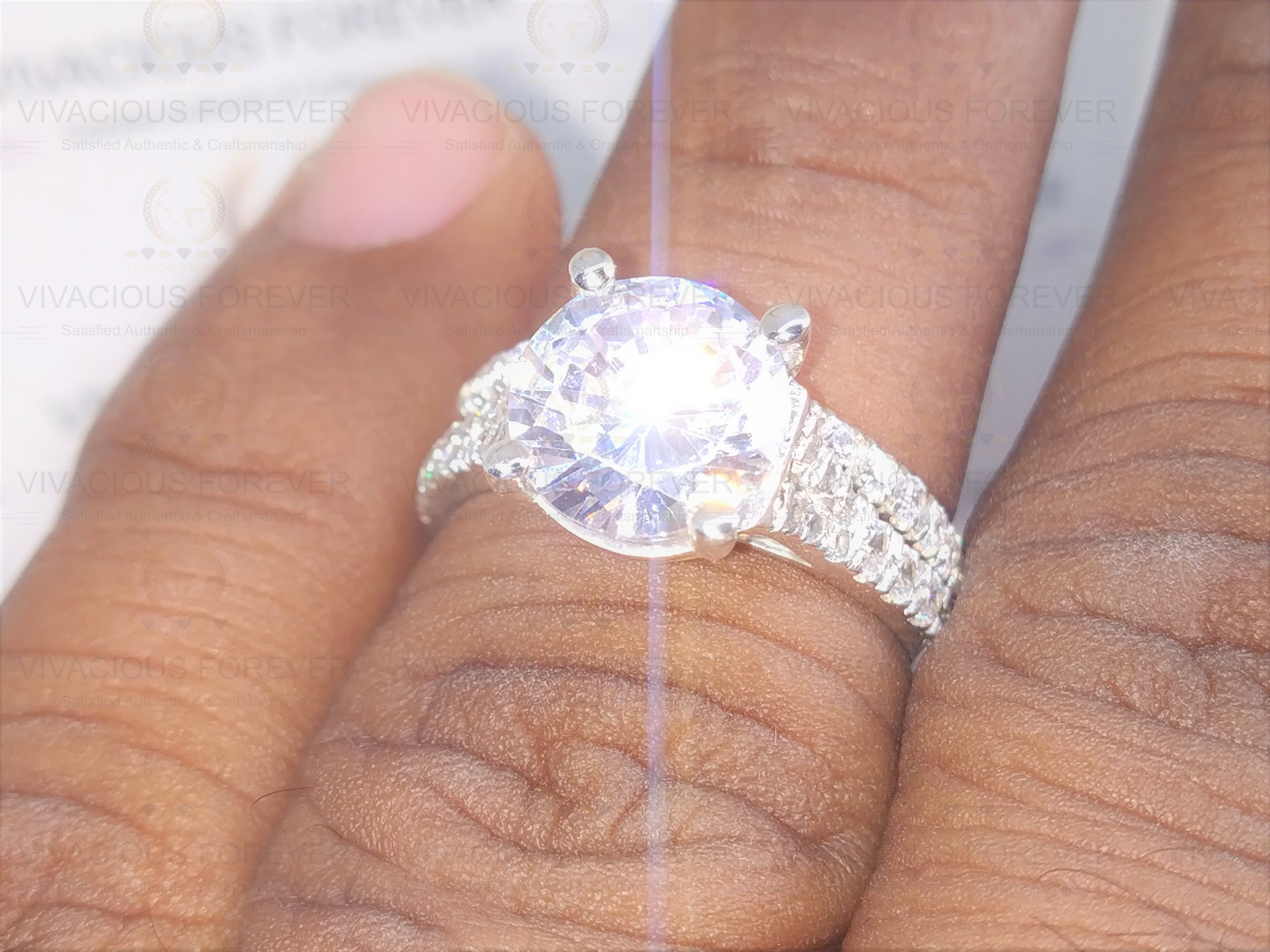 Colorless Moissanite Bridal Set Round Cut Moissanite - Etsy