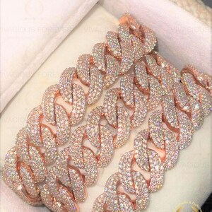 22mm Width Hip Hop Miami 79.34TCW Colorless Moissanite Luxury Custom ...